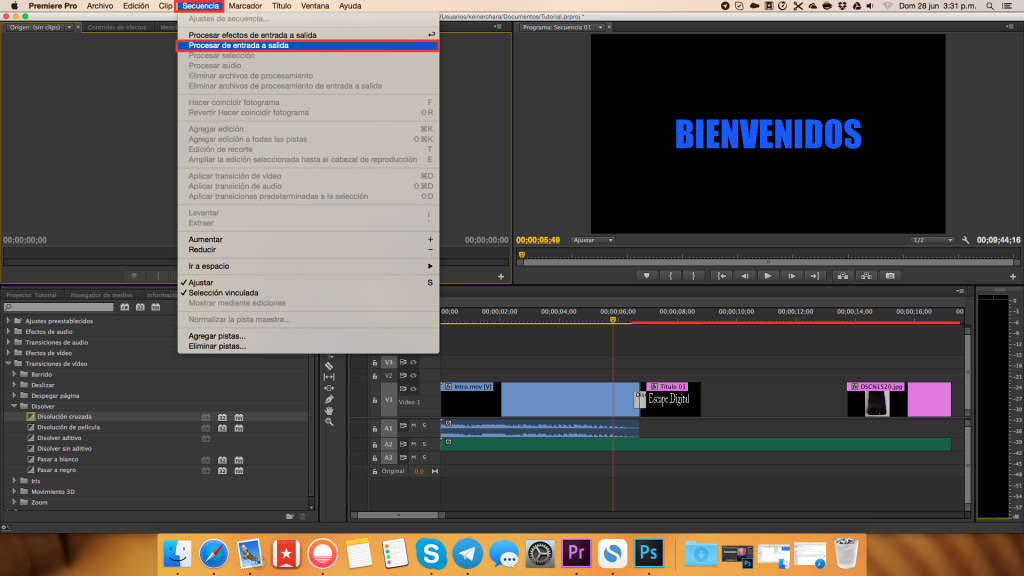 Renderizar, Tutorial Adobe Premier Pro CC - Escape Digital