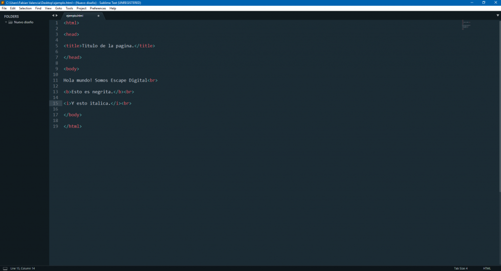 Curso HTML: Estructura de una página web | Escape Digital